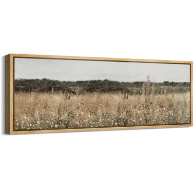 IDEA4WALL Rustic Countryside Relax Calm Landscape Nature Wildflowers Pictures Large Framed ...